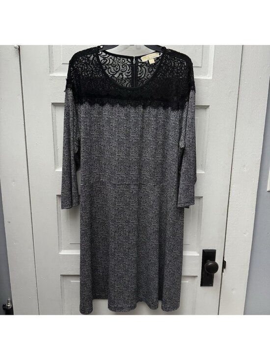 Michael Kors | Dresses | Michael Kors Womens 3x Houndstooth Dress Black ...